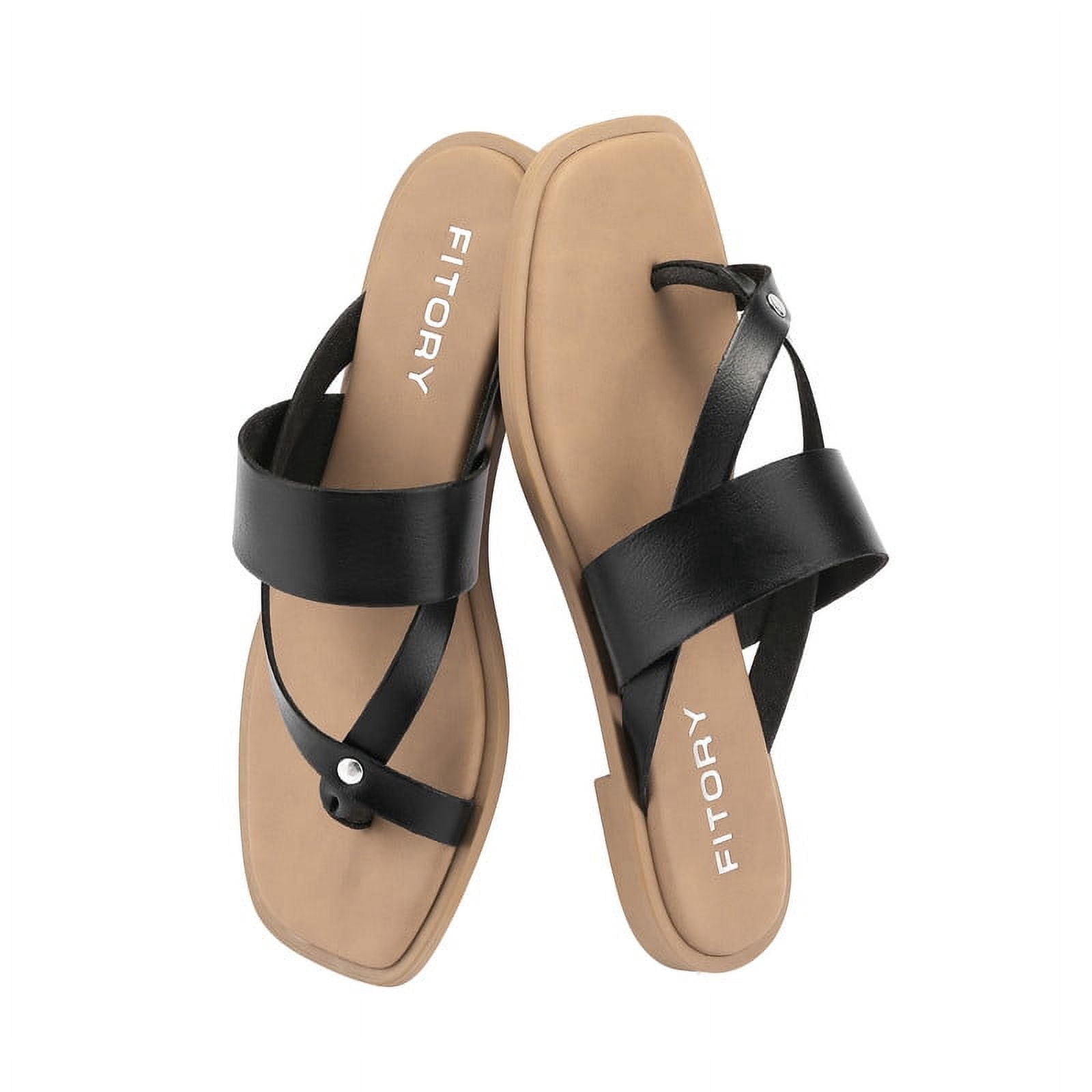 Womens Flat Sandals With Casual Fashion Slides and Flip Flops Split ...