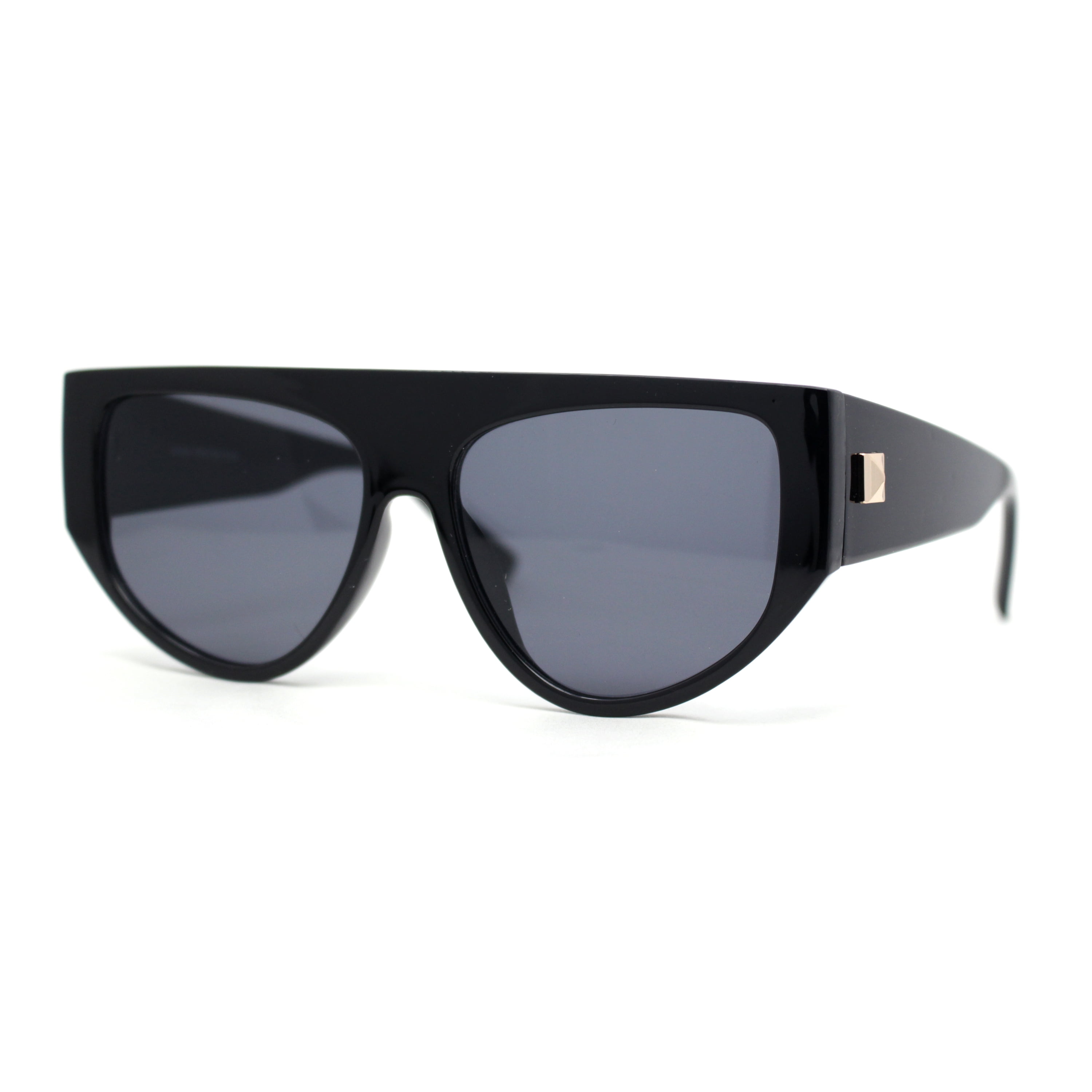 Womens Flat Top Futurism Triangular Plastic Thick Arm Sunglasses All ...