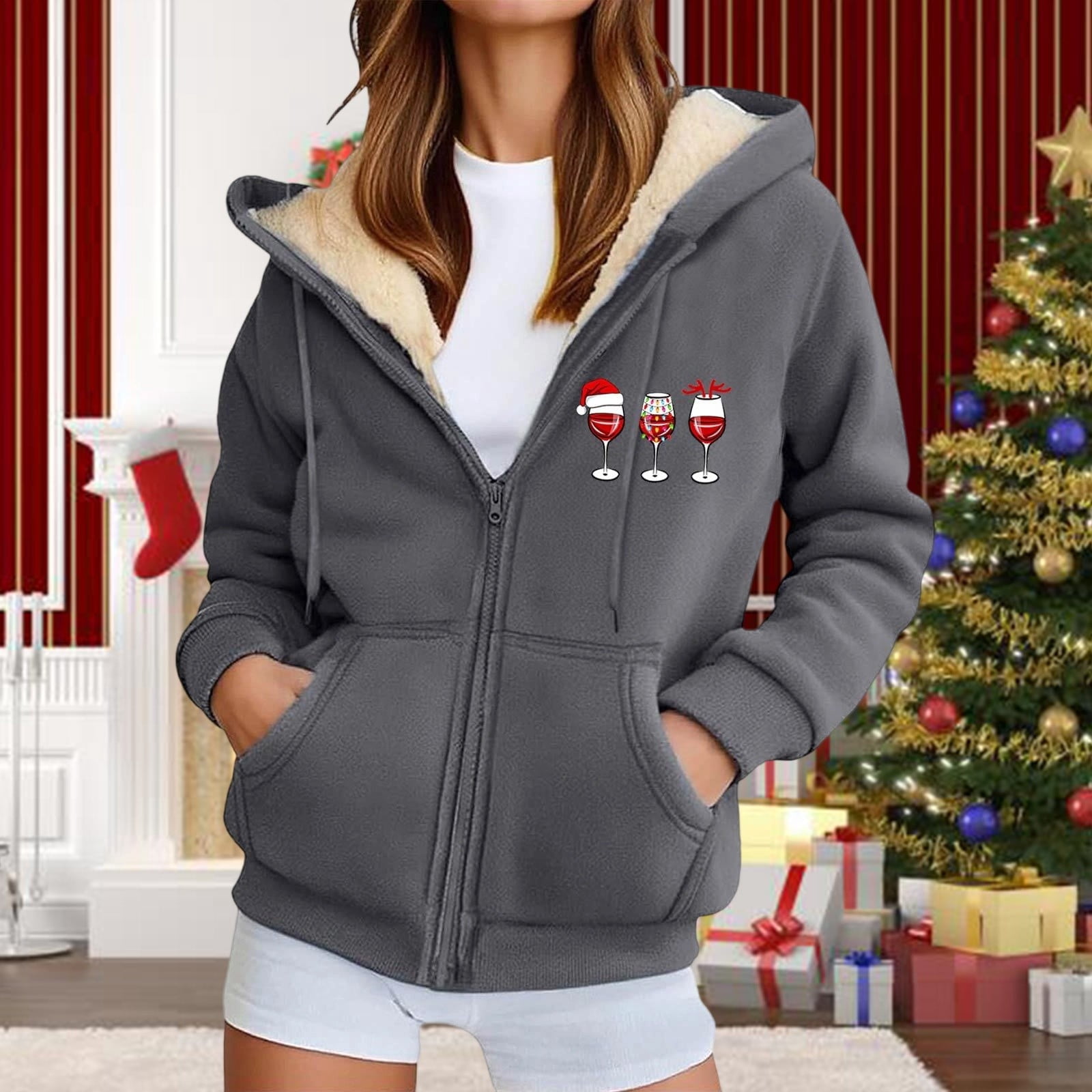 Womens Jacket Hooded Cardigan for Autumn Winter Heavyweight Jackets ...