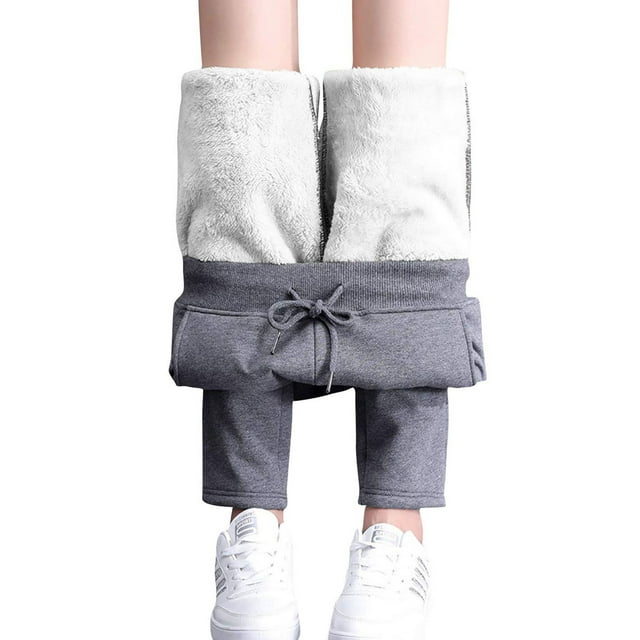 Walmart Women's Warm Winter Comfy Sweatpants, Fleece Lined Thick Track ...
