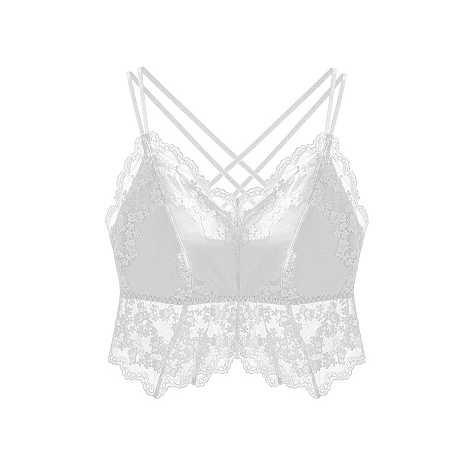 Womens Floral Lace Deep V Neck Cami Crop Top Sleeveless Backless Slim ...