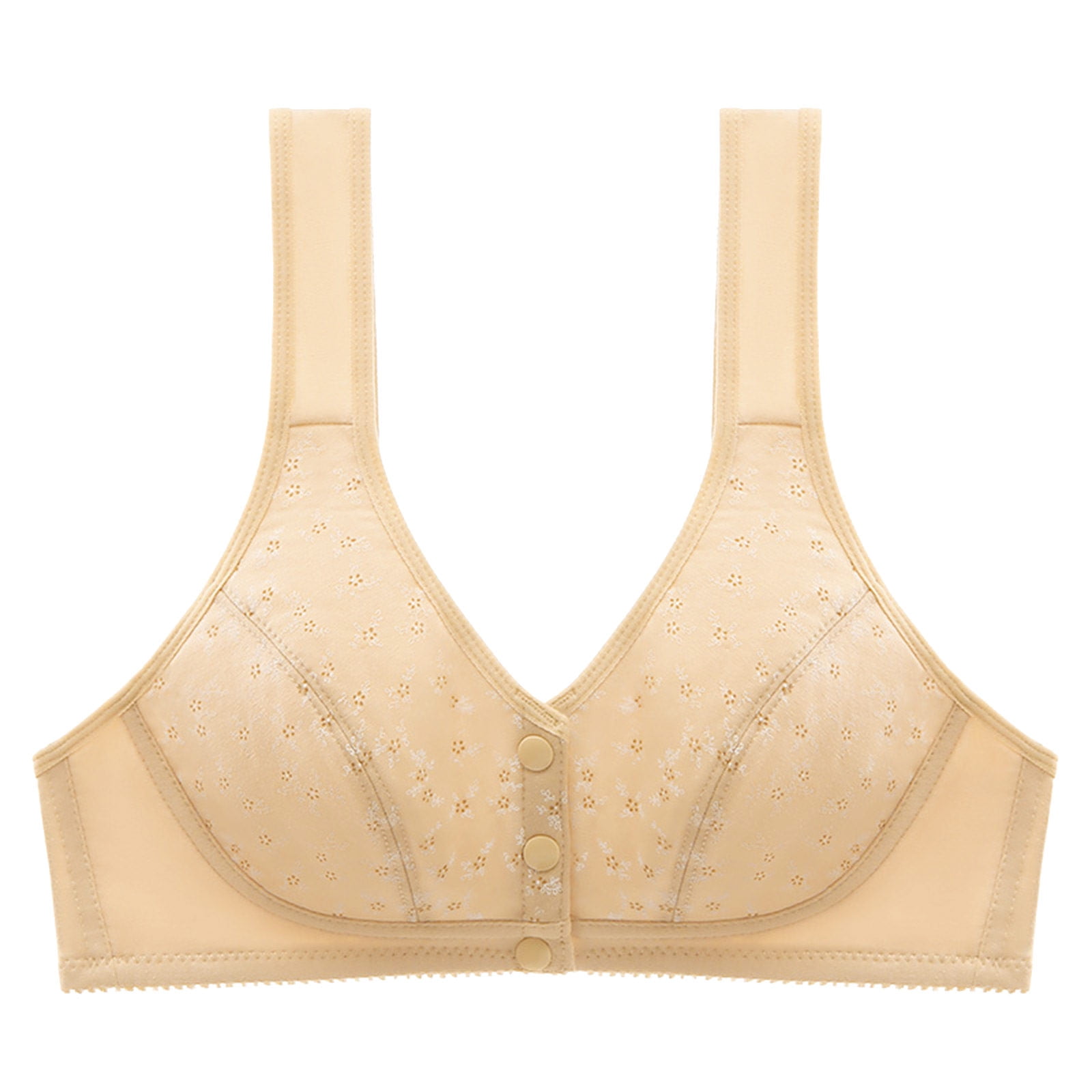 Womens Front Closure Everyday Comfort Bras No Underwire Breathable Plus ...