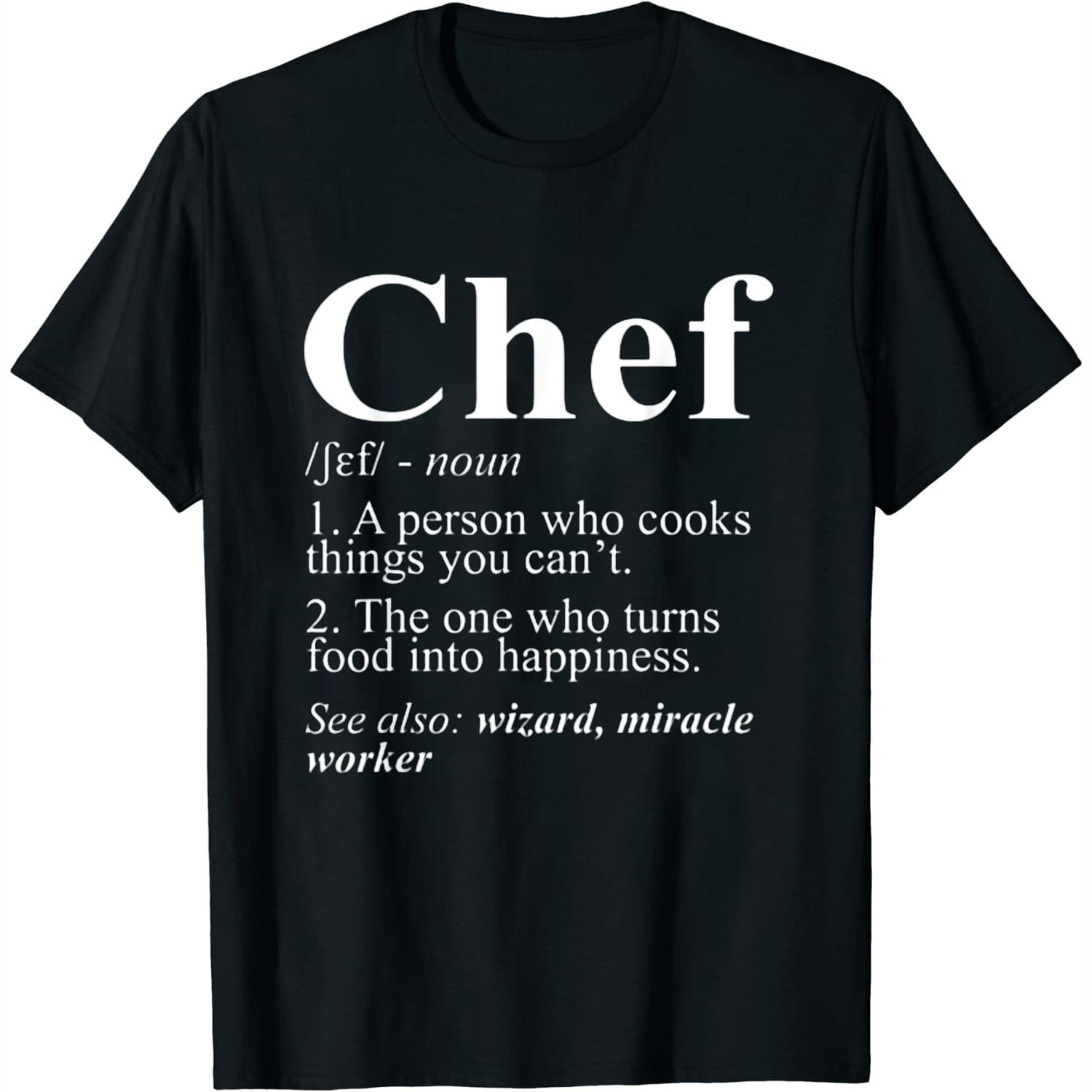 Womens Funny Chef Dictionary Definition Head Chef Line Cook T-Shirt ...