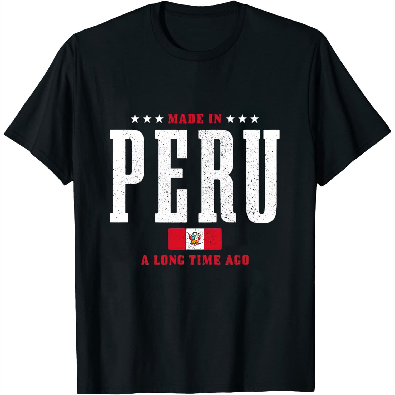 Womens Funny Peruvian Pride Flag Short Sleeve T-Shirt Black Large ...