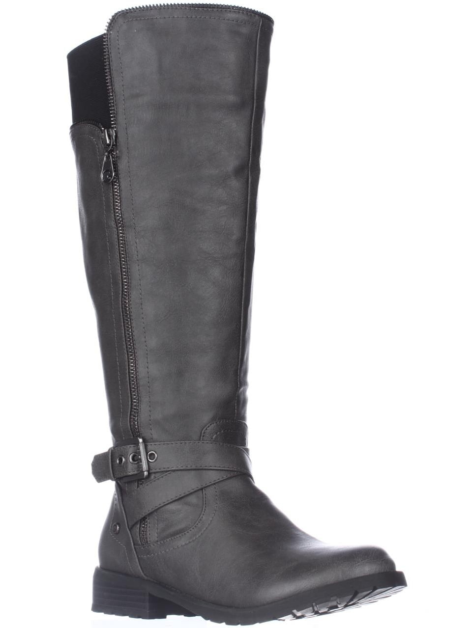 Womens G Halsey Wide-Calf Riding Boots - Gray - Walmart.com