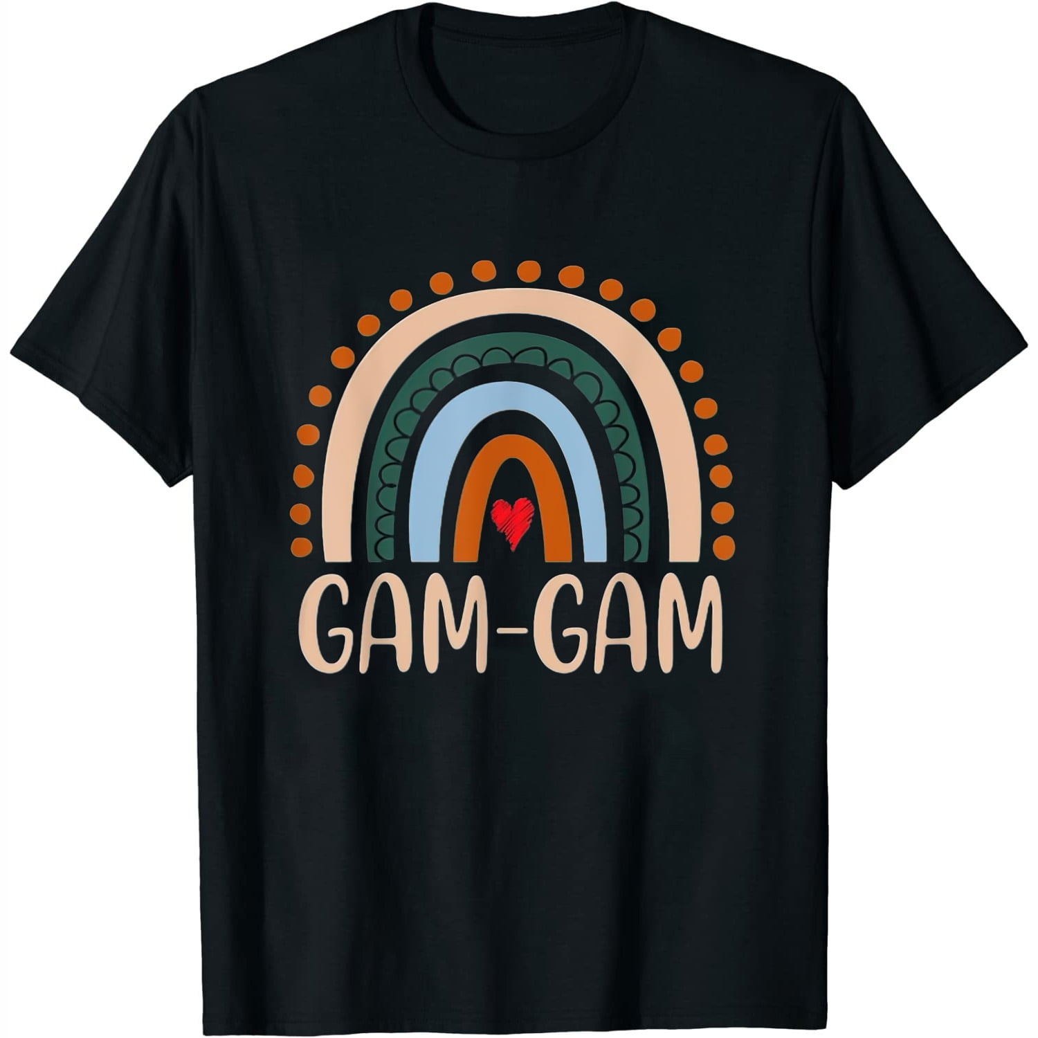 Womens Gam-Gam Rainbow Grandma Cute Mothers Day Funny Gam-Gam T-Shirt ...