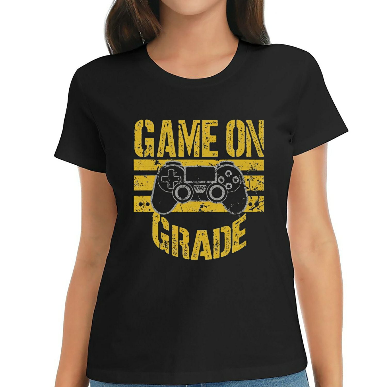 Womens Game On 10Th Grade 10Th Graders Gamers Back To School Round Neck ...