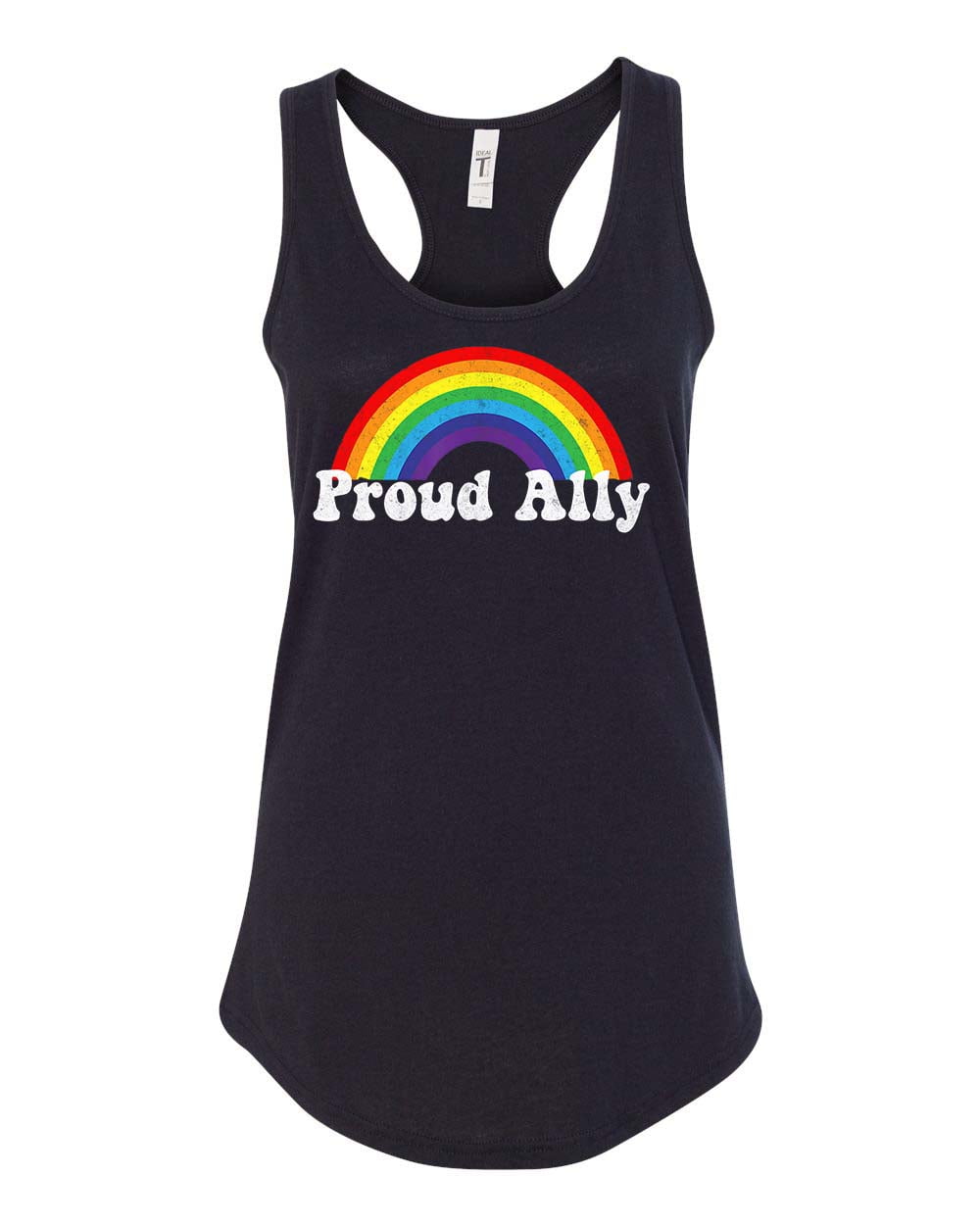 Womens Gay Pride Proud Ally Rainbow Support Lgbtq Racerback Tank Top