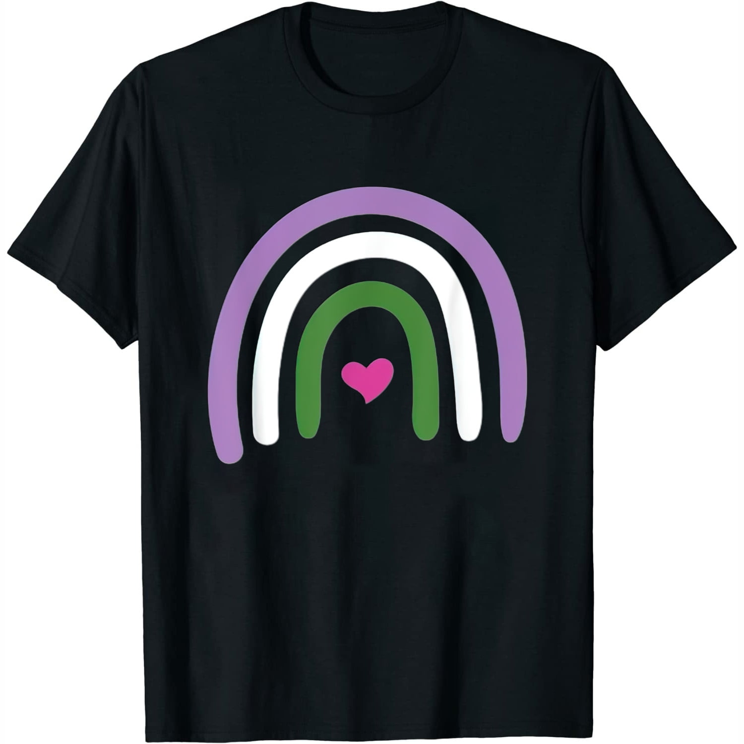 Womens Genderqueer Pride Flag Boho Rainbow T-Shirt Black Large ...