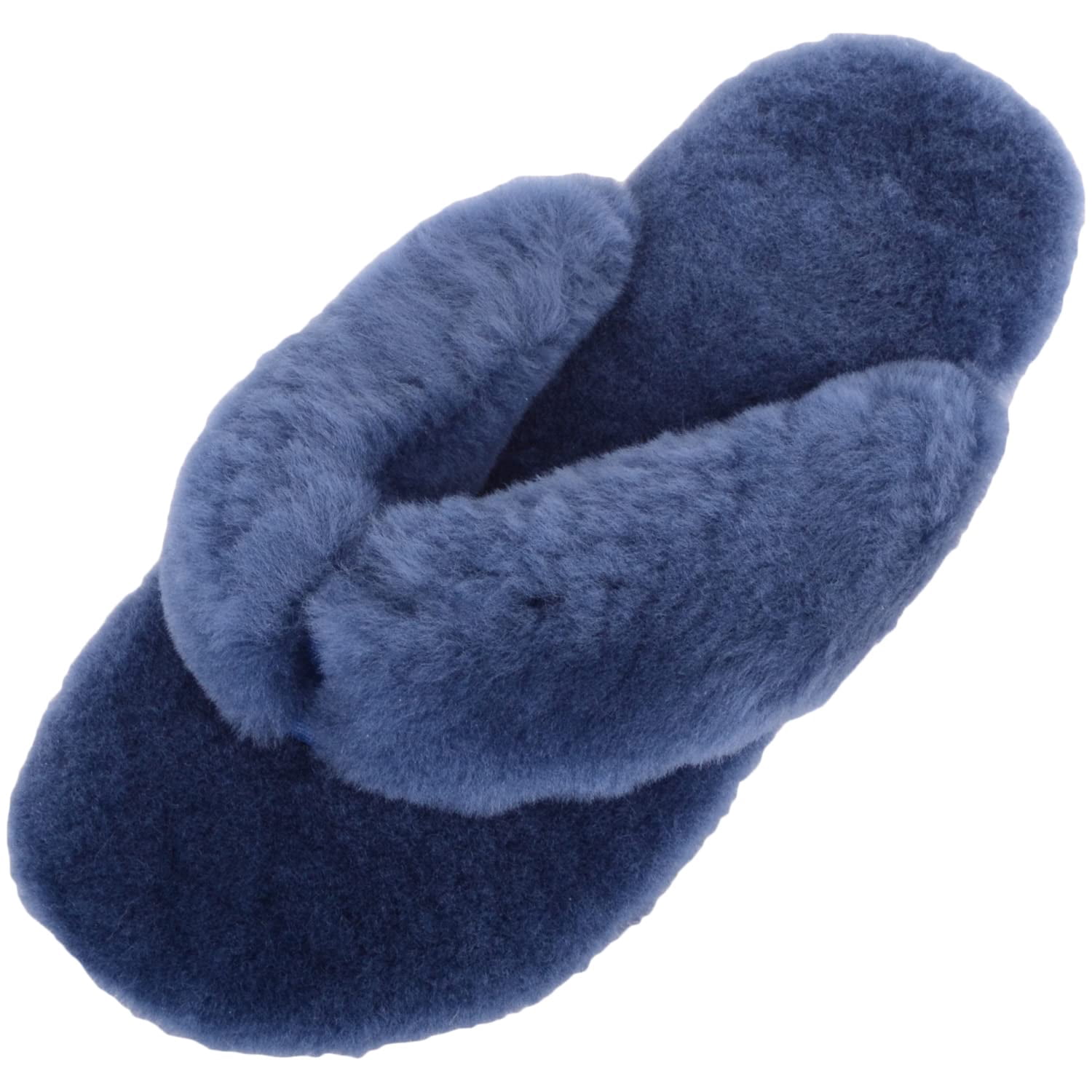Womens Genuine Full Sheepskin Slip On Toe Post Flip Flop Slider ...
