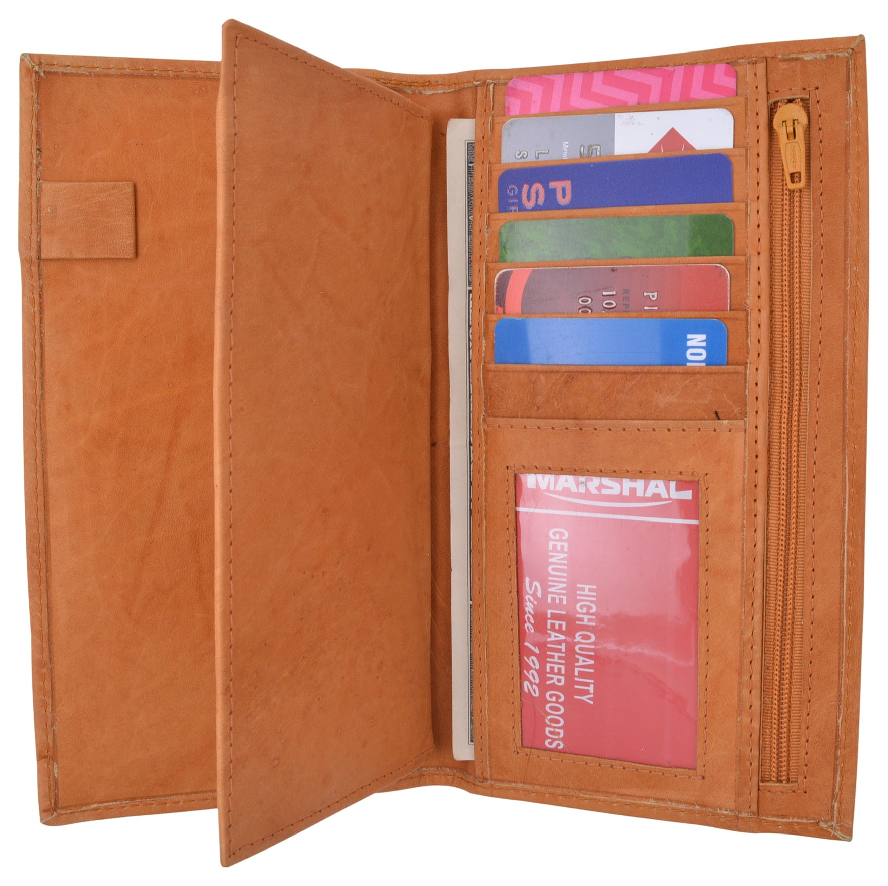 Womens Genuine Leather Checkbook Cover Wallet Organizer with Credit ...