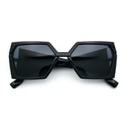 Funky Spider Web Octagon Rimless Gothic Halloween Party Sunglasses Gold ...