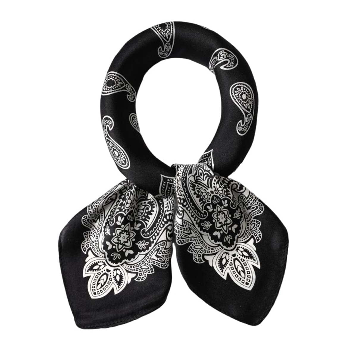 Womens Girls 100 Small Square Pure Silk Scarf 21" x 21" Breathable ...