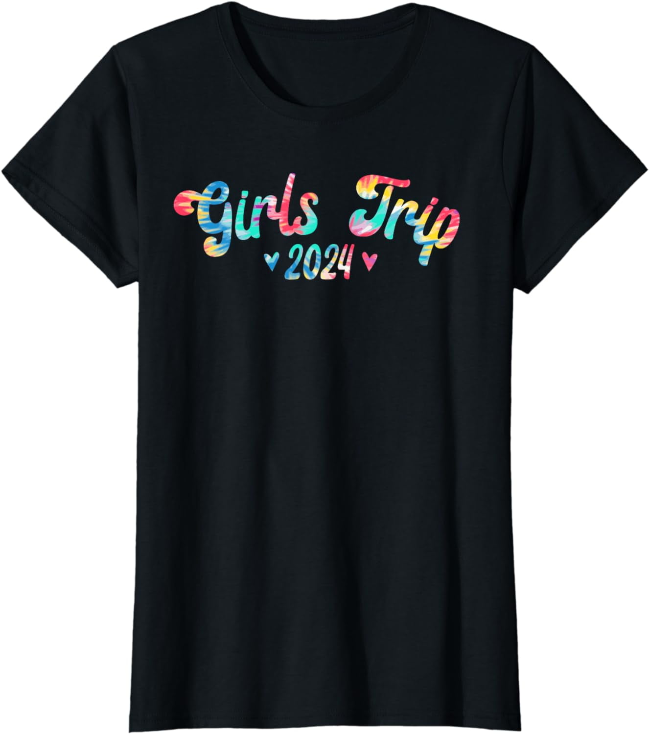 Womens Girls Trip 2024 Matching Cute Girls Weekend Tie Dye T-Shirt ...
