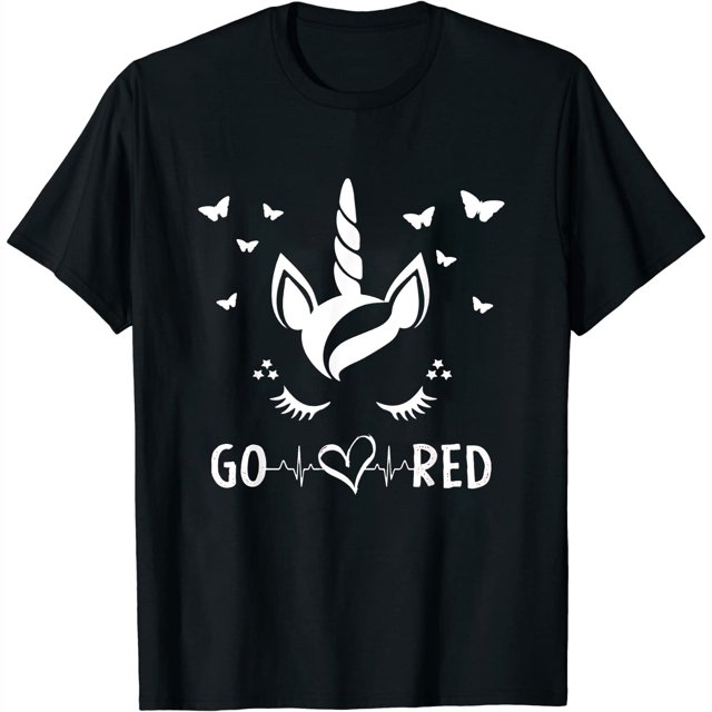 Womens Go Red - American Heart Health Month Awareness In February T-Shirt Black 4X-Large ...