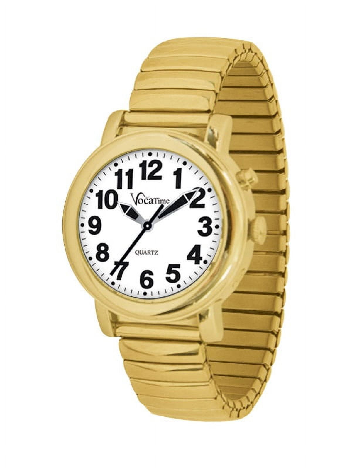 Womens Gold Tone Talking Watch - Gold Tone Expansion Band - Walmart.com
