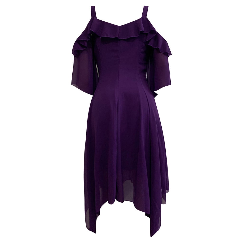 Womens Gothic Dress Black Witch Off Shoulder Mini Dress Halloween ...