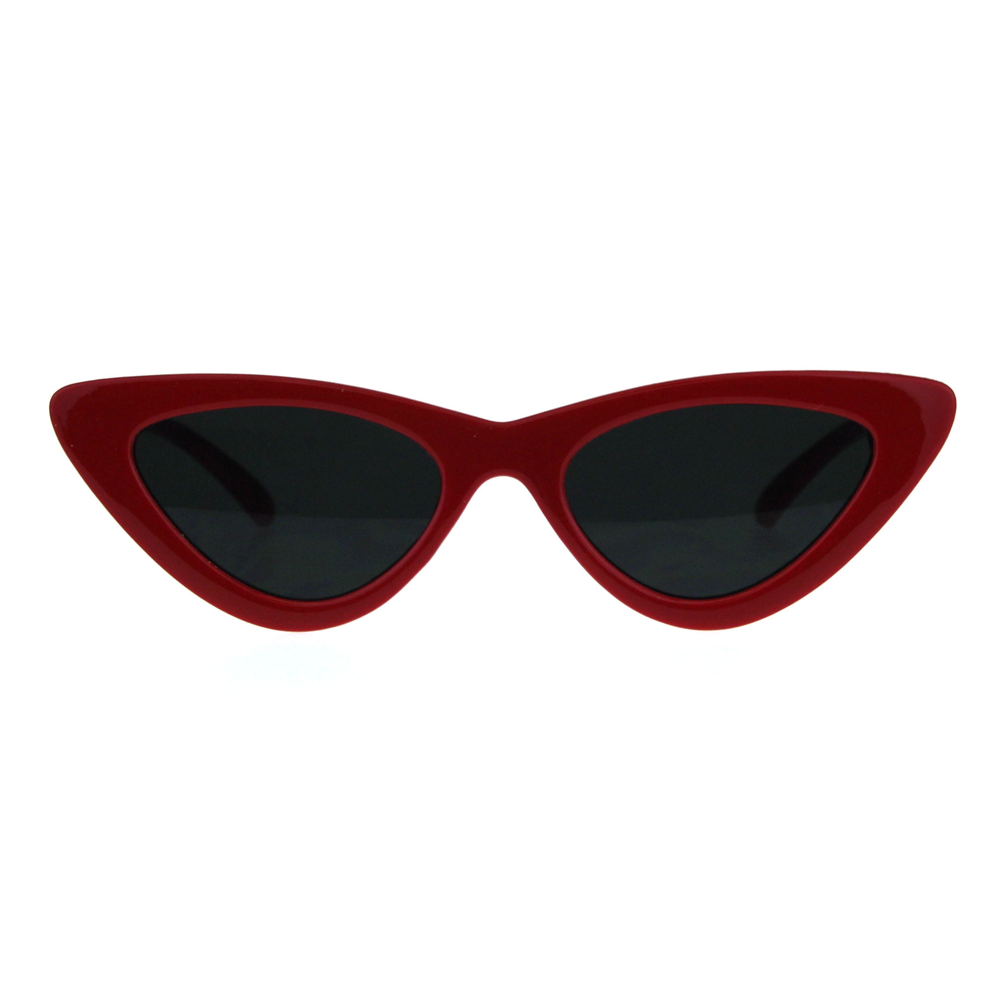Womens Gothic Retro Cat Eye Plastic 20s Sunglasses Red - Walmart.com