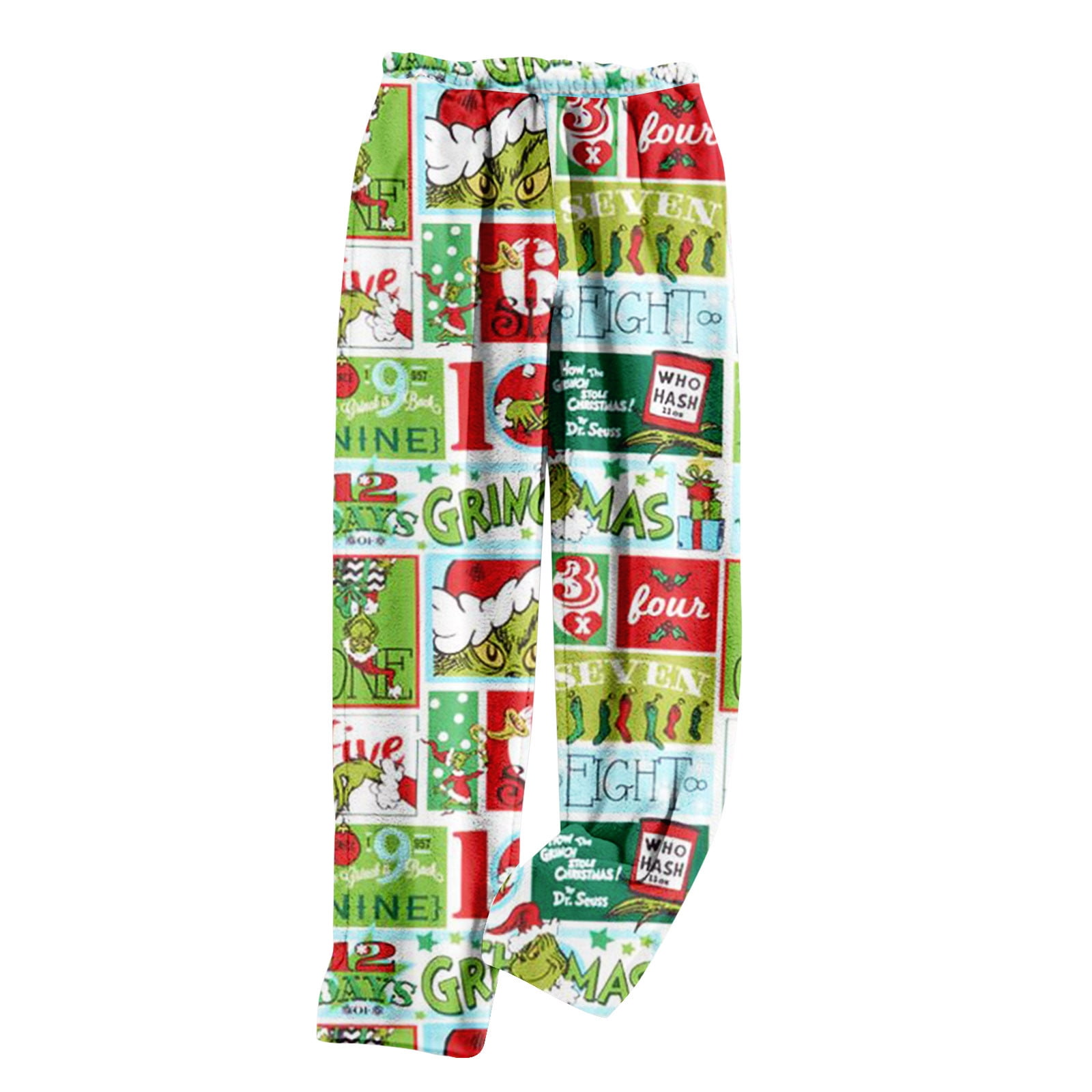 Womens Grinch Christmas Pajama Pants Holiday Elastic Waist Cute Grinch ...