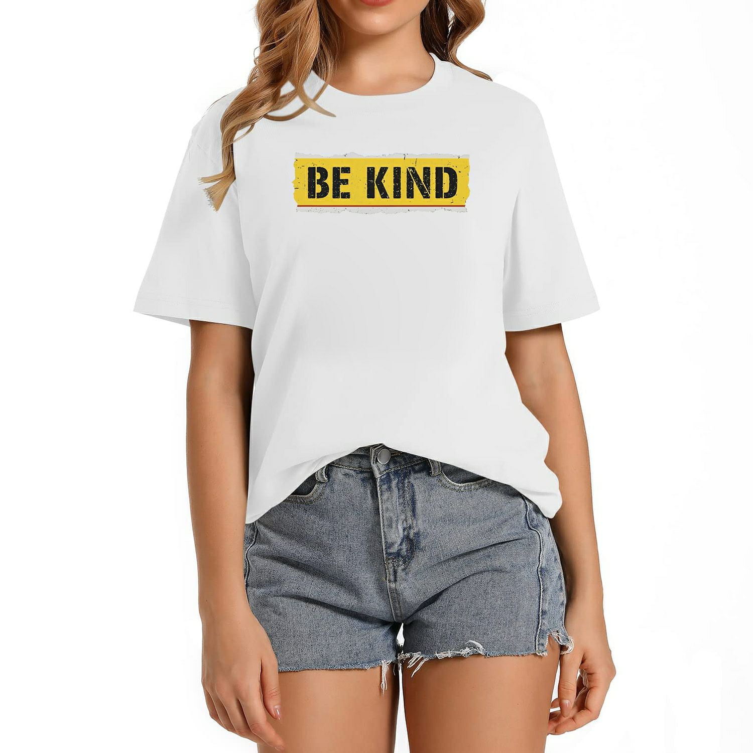 Womens Groovy Be Kind Sign Language ASL Finger Spelling Kindness T ...