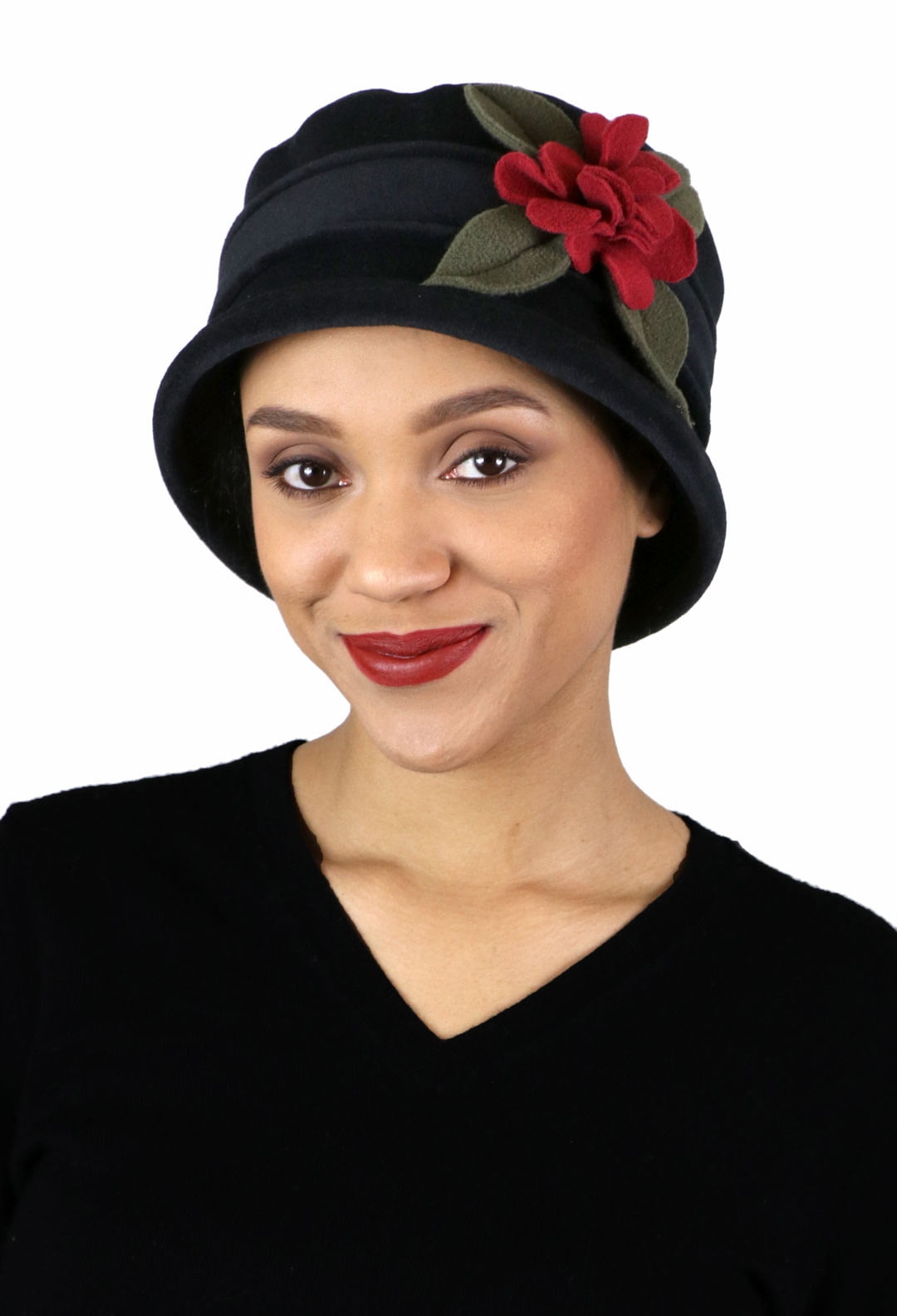 Womens Hat Luxury Fleece Cloche Ladies Cancer Headwear Chemo Winter ...