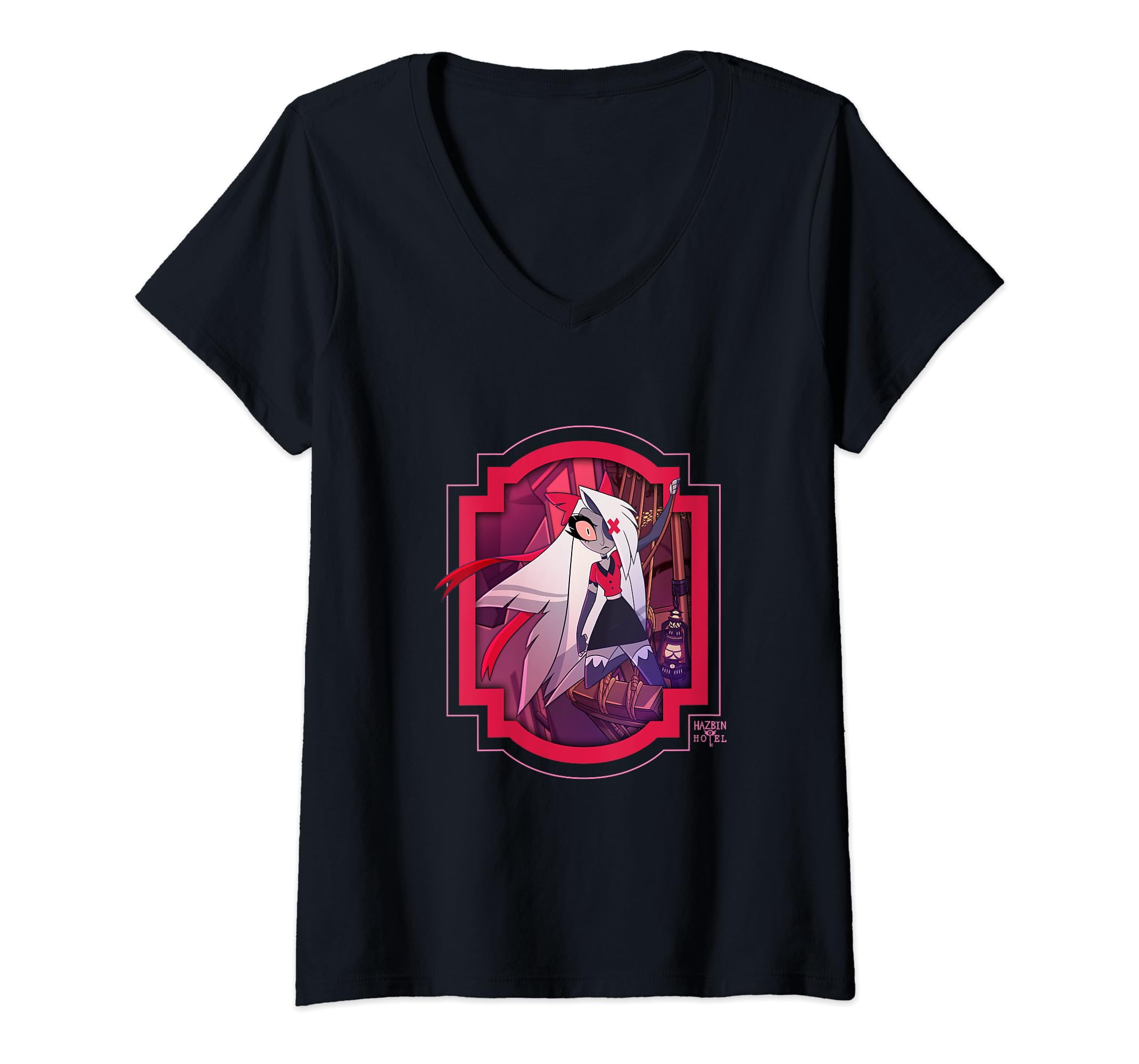 Womens Hazbin Hotel - Vaggie V-Neck T-Shirt - Walmart.com
