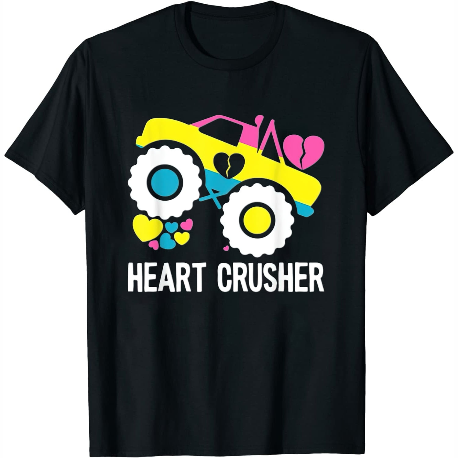 Womens Heart Pansexual Crusher Lgbt Q Cool Pan Pride Flag Color T Shirt