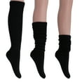 Womens Heavy Slouch Socks Black Size 9 to 11 3 PAIRS - Walmart.com