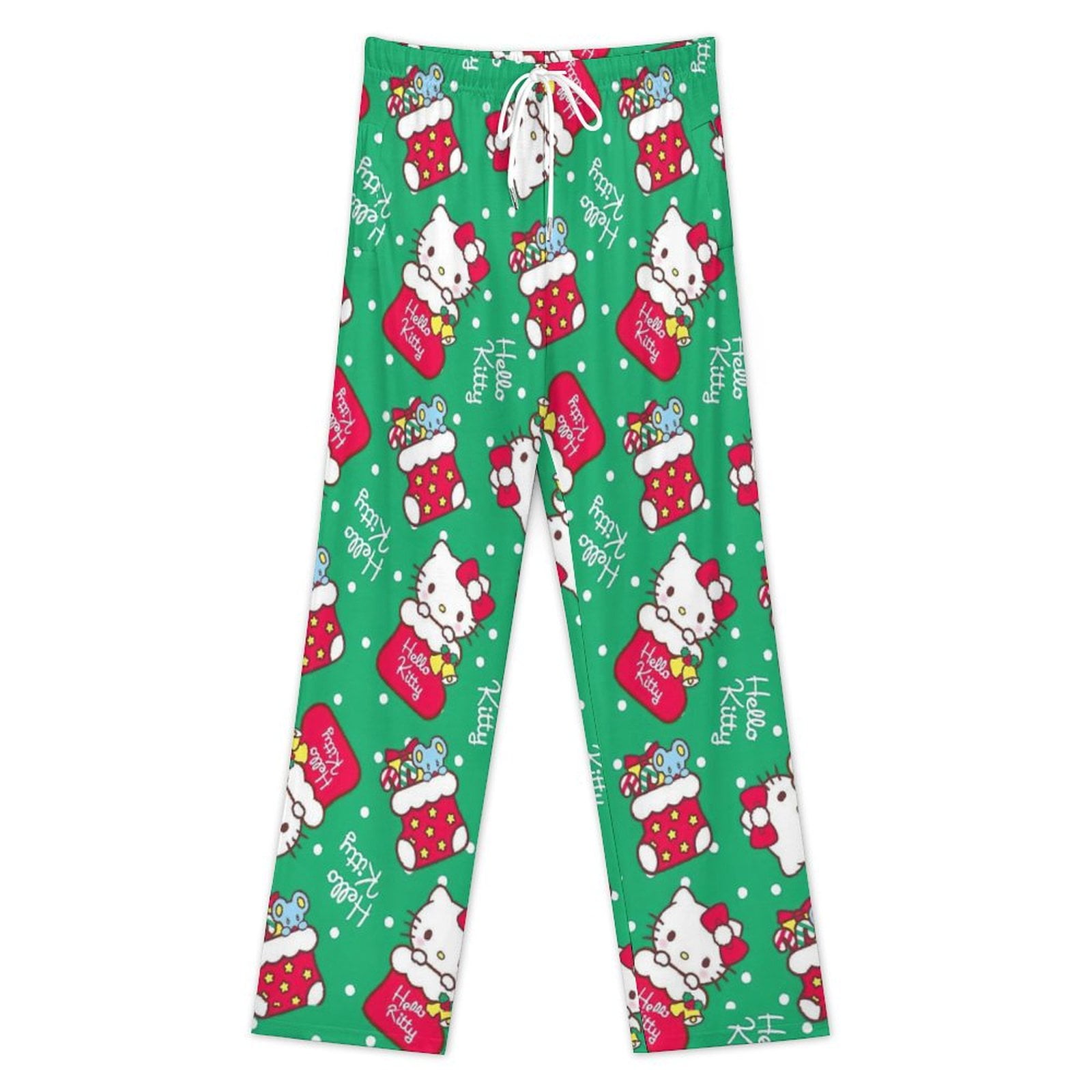 Womens Hello Kitty Pajama Pants Cute Christmas Hello Kitty Pj Bottoms ...