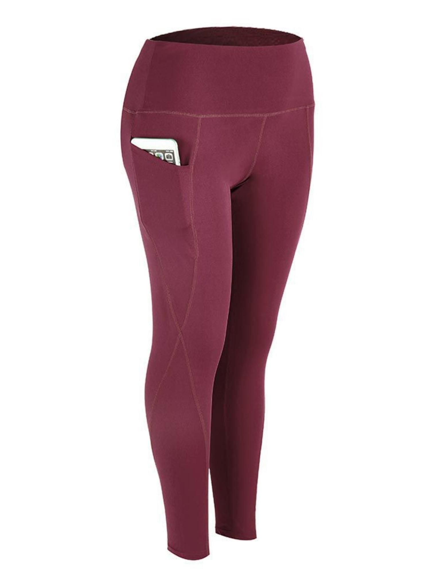 Womens High Waisted Leggings with Side Pockets,Soft Athletic Tummy ...