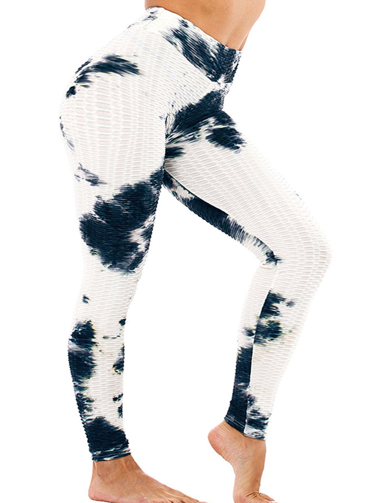 Womens High Waisted Ruched Yoga Pants Tummy Control Scrunched Booty ...