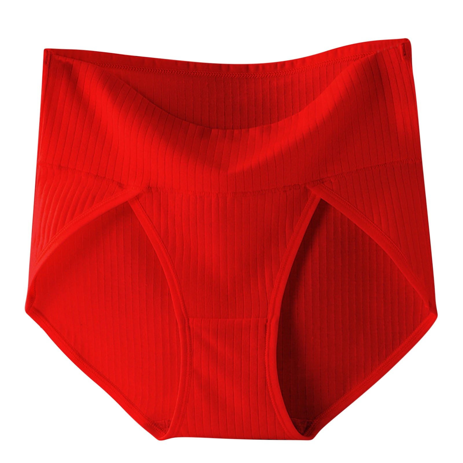 Womens High Waisted Underwear Plus Size XL-5X High-Cut Ribbed Panties ...