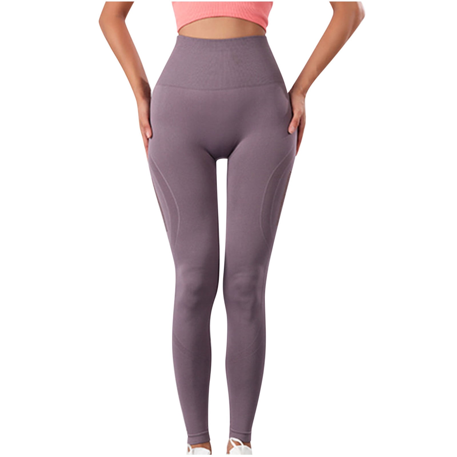 Womens High Waisted Yoga Pants Tummy Control Scrunched Butt Lifting ...