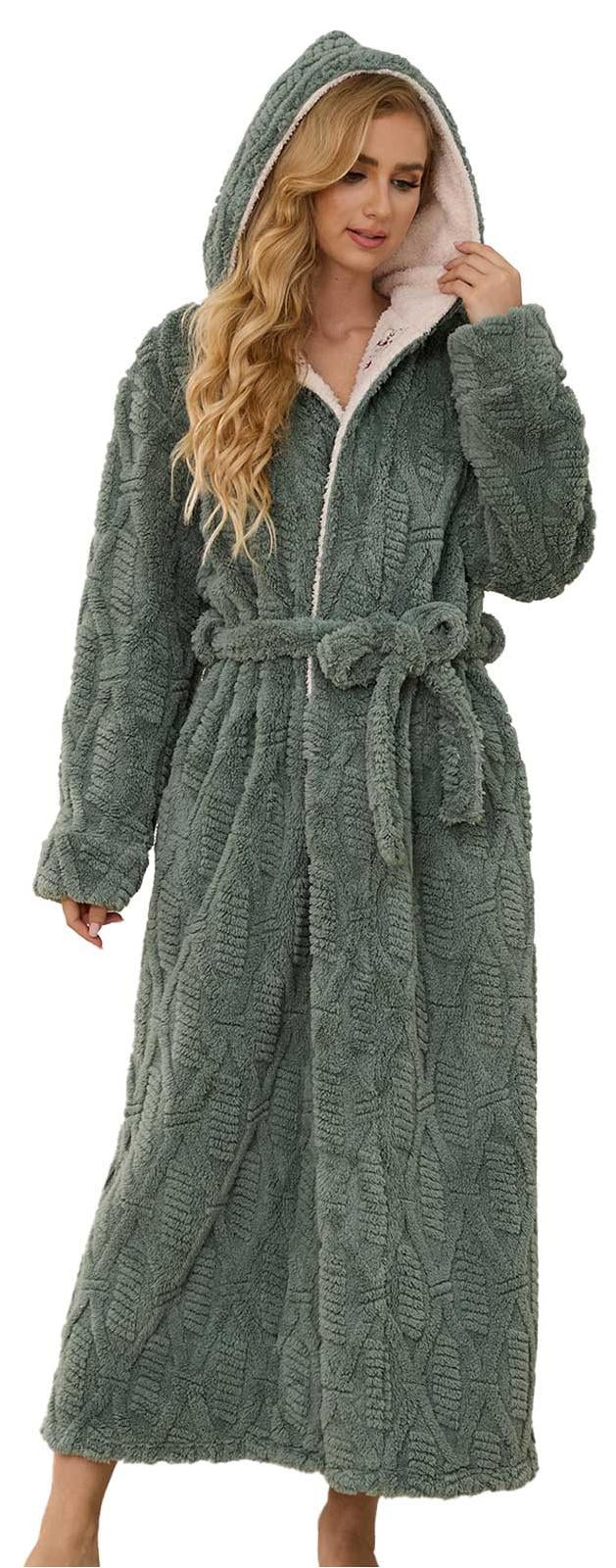 Robes for Women, PUTUO Hooded Womens Robes, Plush Soft Fluffy Long Robe ...