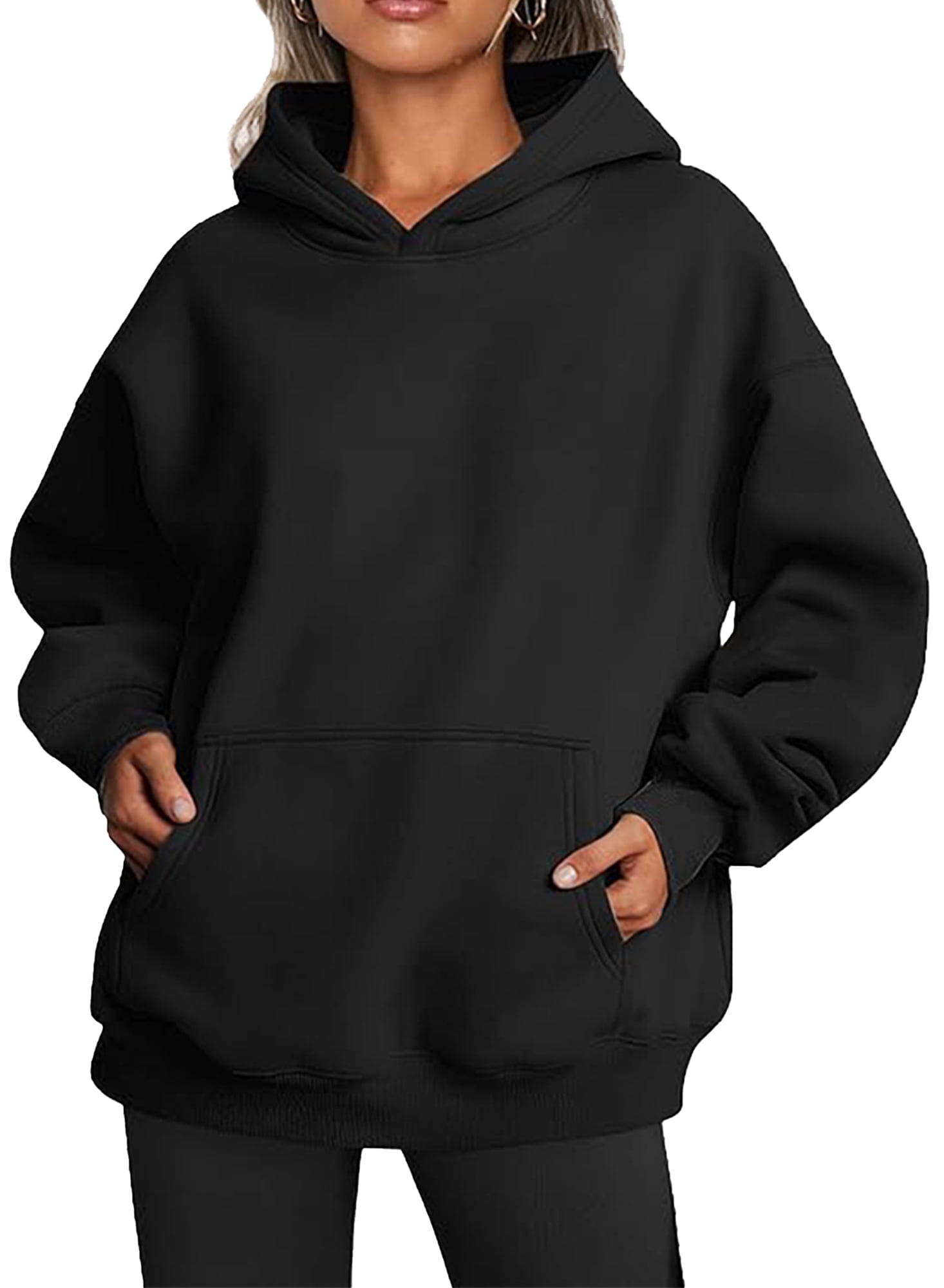 Womens Hoodies Sweatshirts Long Sleeve Fall Pullover Shirts with Pocket ...