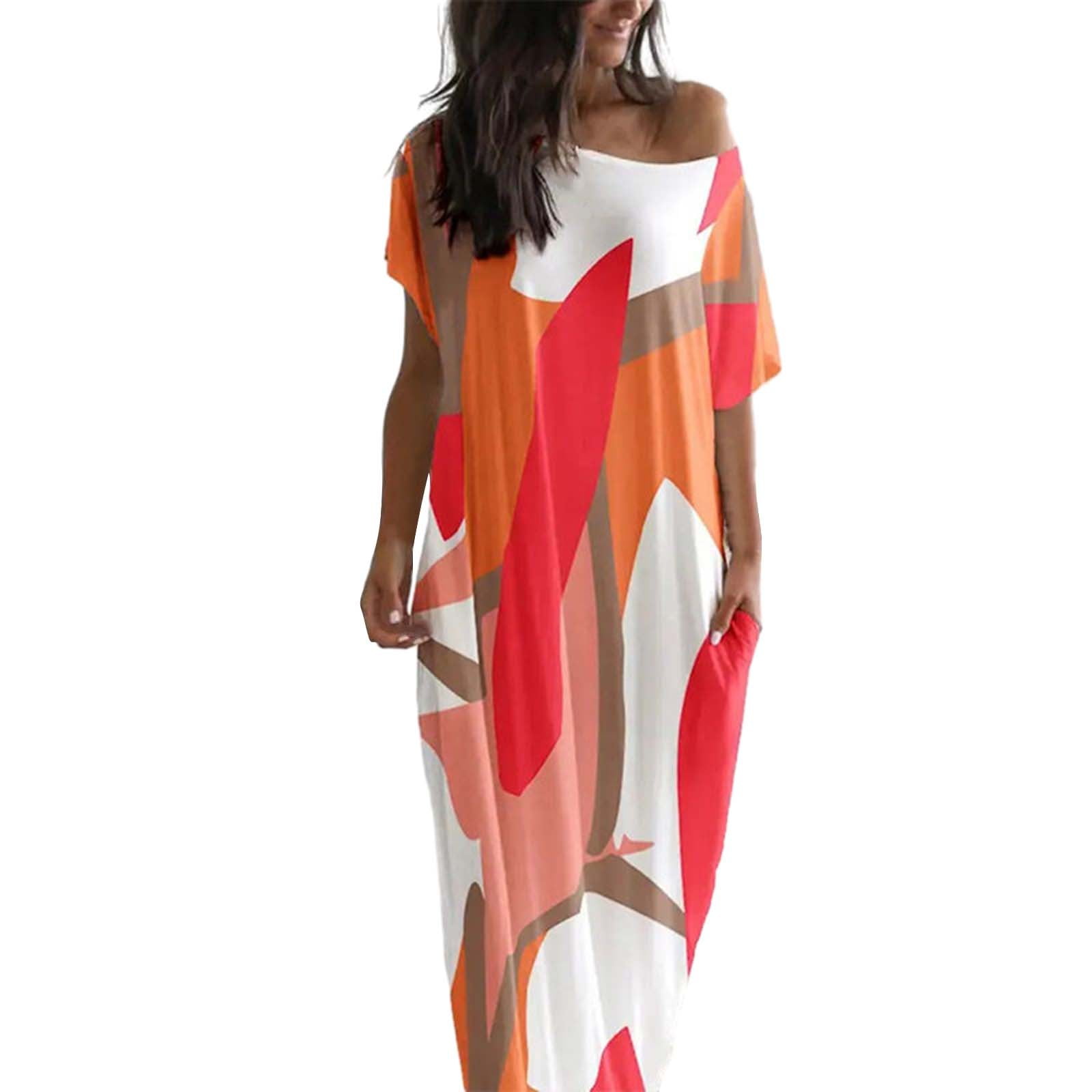 Womens Housecoat Off The Shoulder Robe House Dress Short Sleeve Duster ...