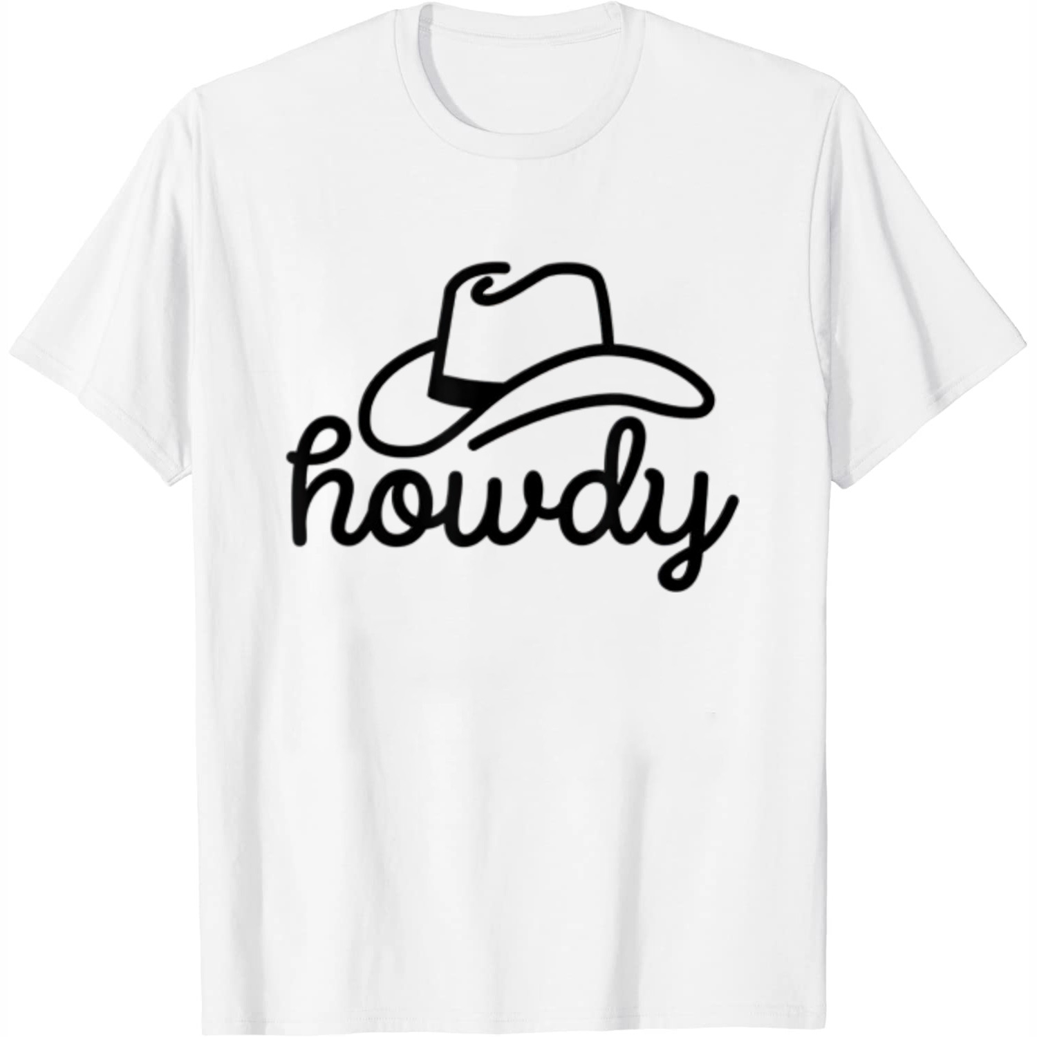 Womens Howdy Howdy Cowboy Hat Vintage Western Funny Texas Slang T-Shirt ...