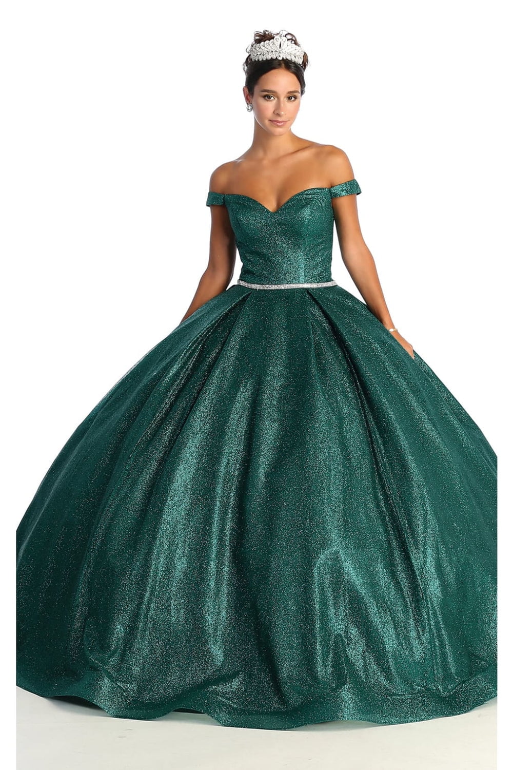 Womens Hunter Green Quince Party Pageant Sweet 16 Long Sweetheart Off ...