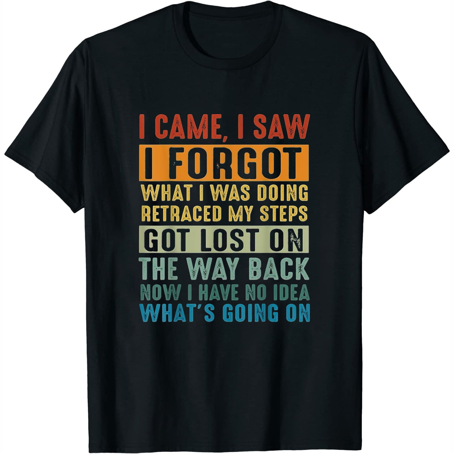 Womens I Came I Saw I Forgot What I Was Doing Retraced My Steps T-Shirt ...