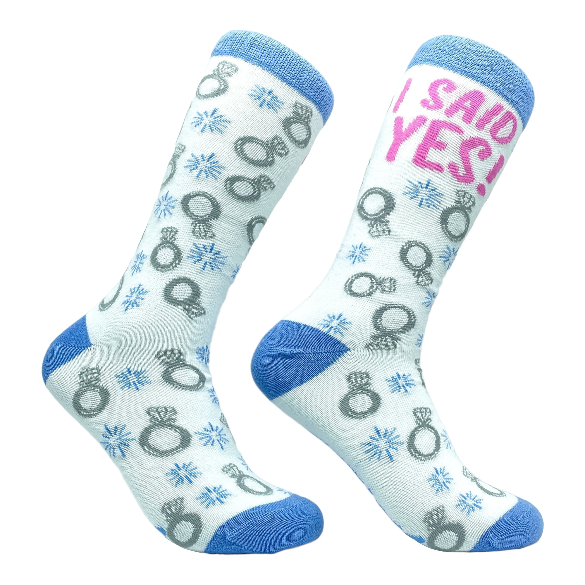 Womens I Said Yes Socks Cute Bride Wedding Party Engagement Footwear ...