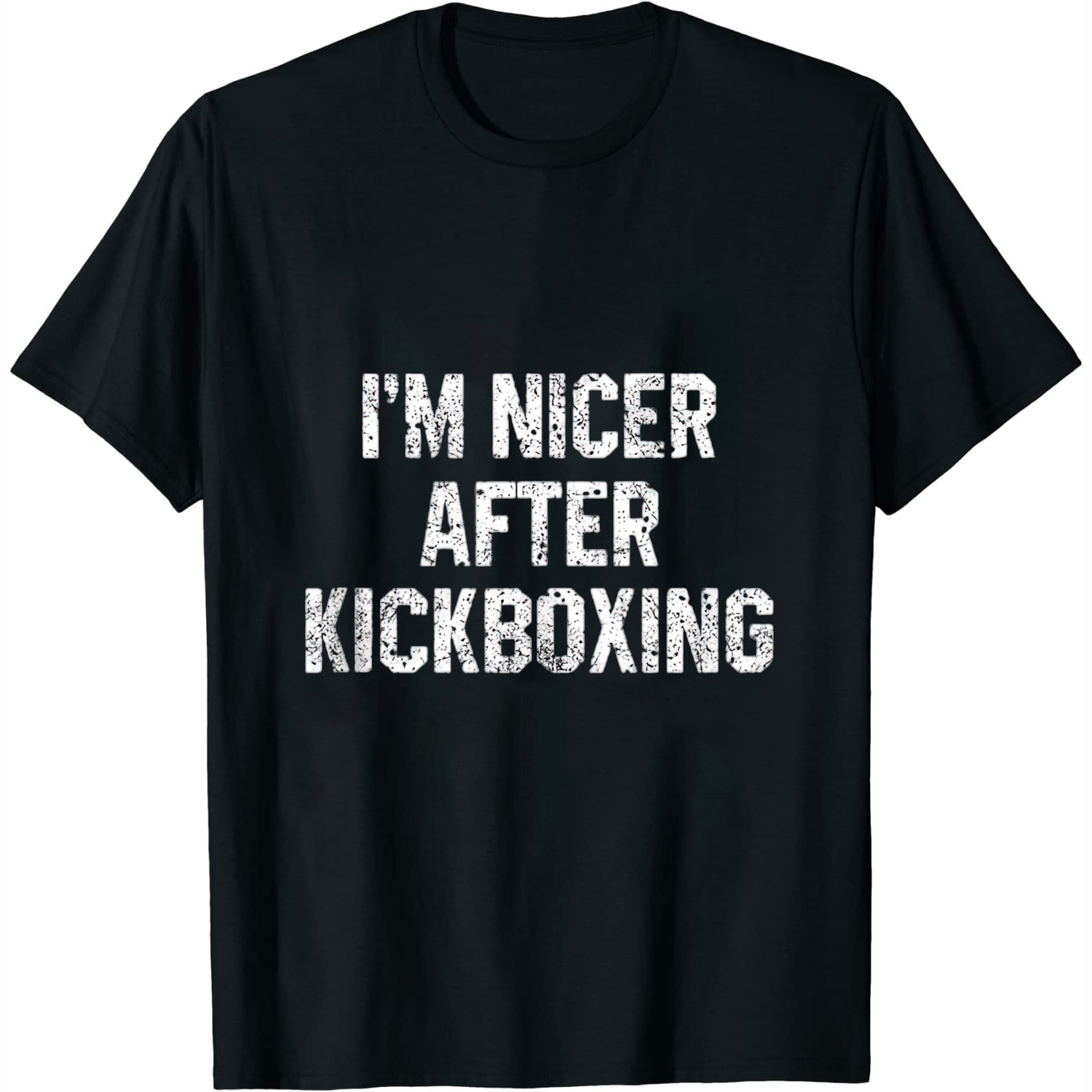 Womens I'm Nicer After Kickboxing Funny Kickbox Saying Martial Arts T ...