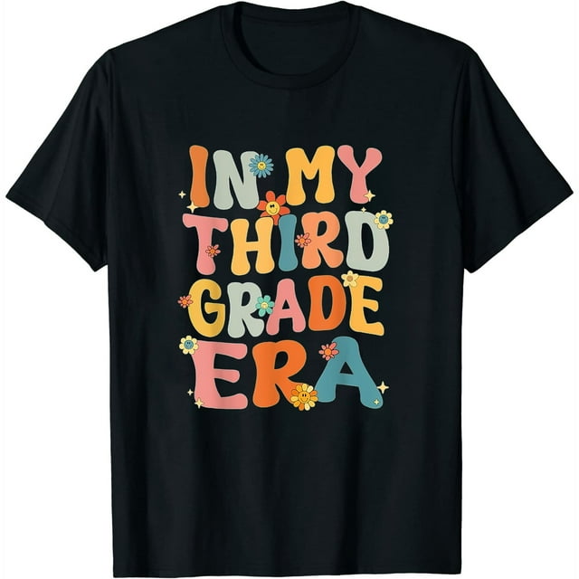 Womens In My Third 3Rd Grade Era Groovy Back To School Teacher Kids T ...