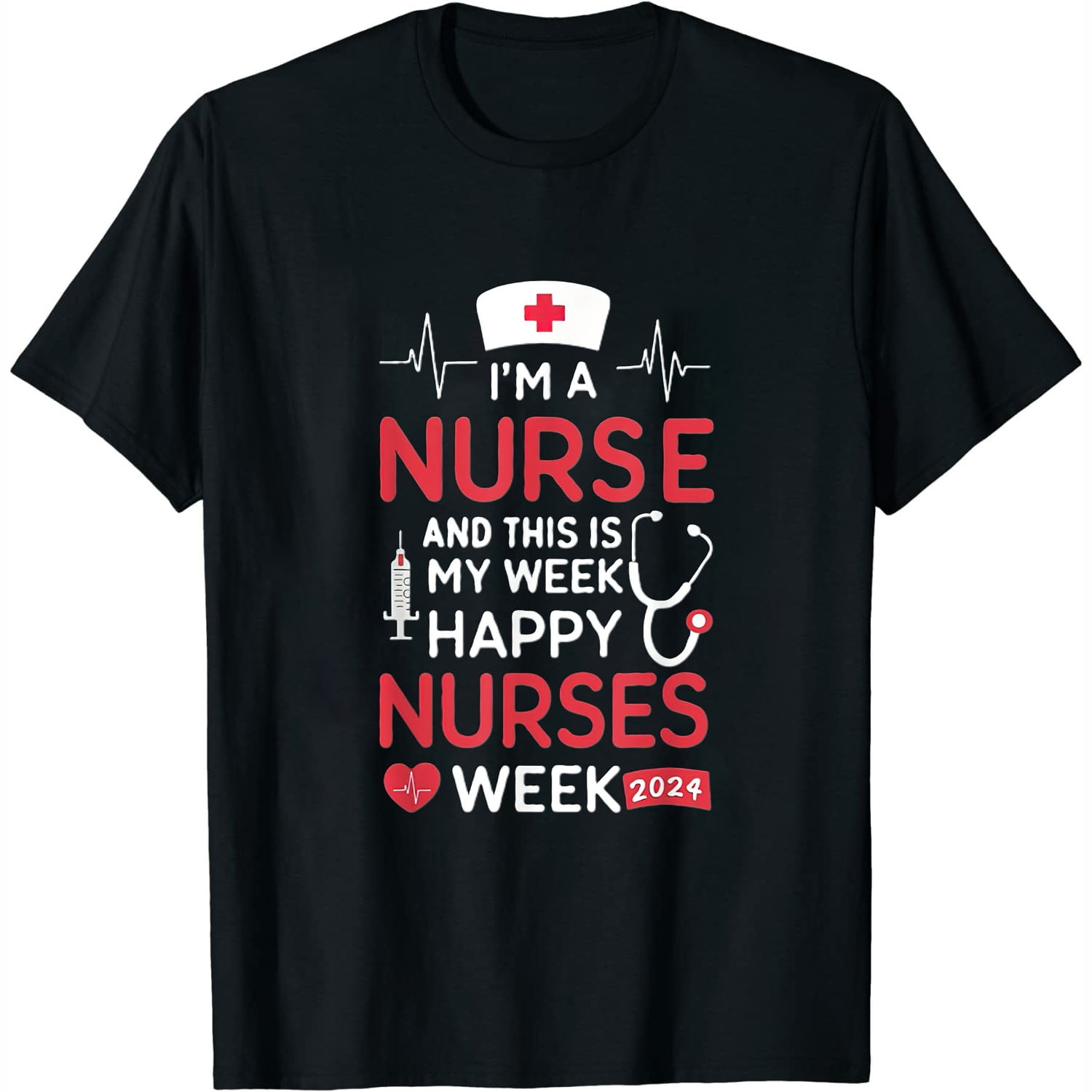 Womens International nurses day, Happy Nurses week 2024 T-Shirt Black ...