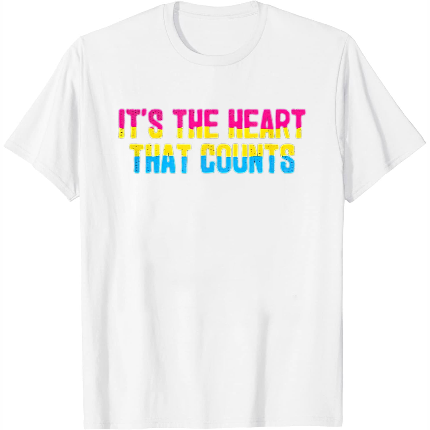 Womens Its The Heart That Counts Pansexual Lgbt Pan Pride T Shirt
