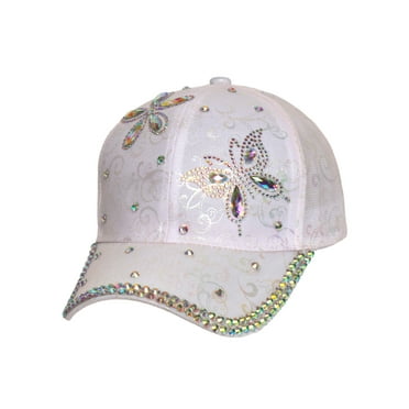Top Headwear Women's Full Sparkle Rhinestone Gem Bling Baseball Cap ...