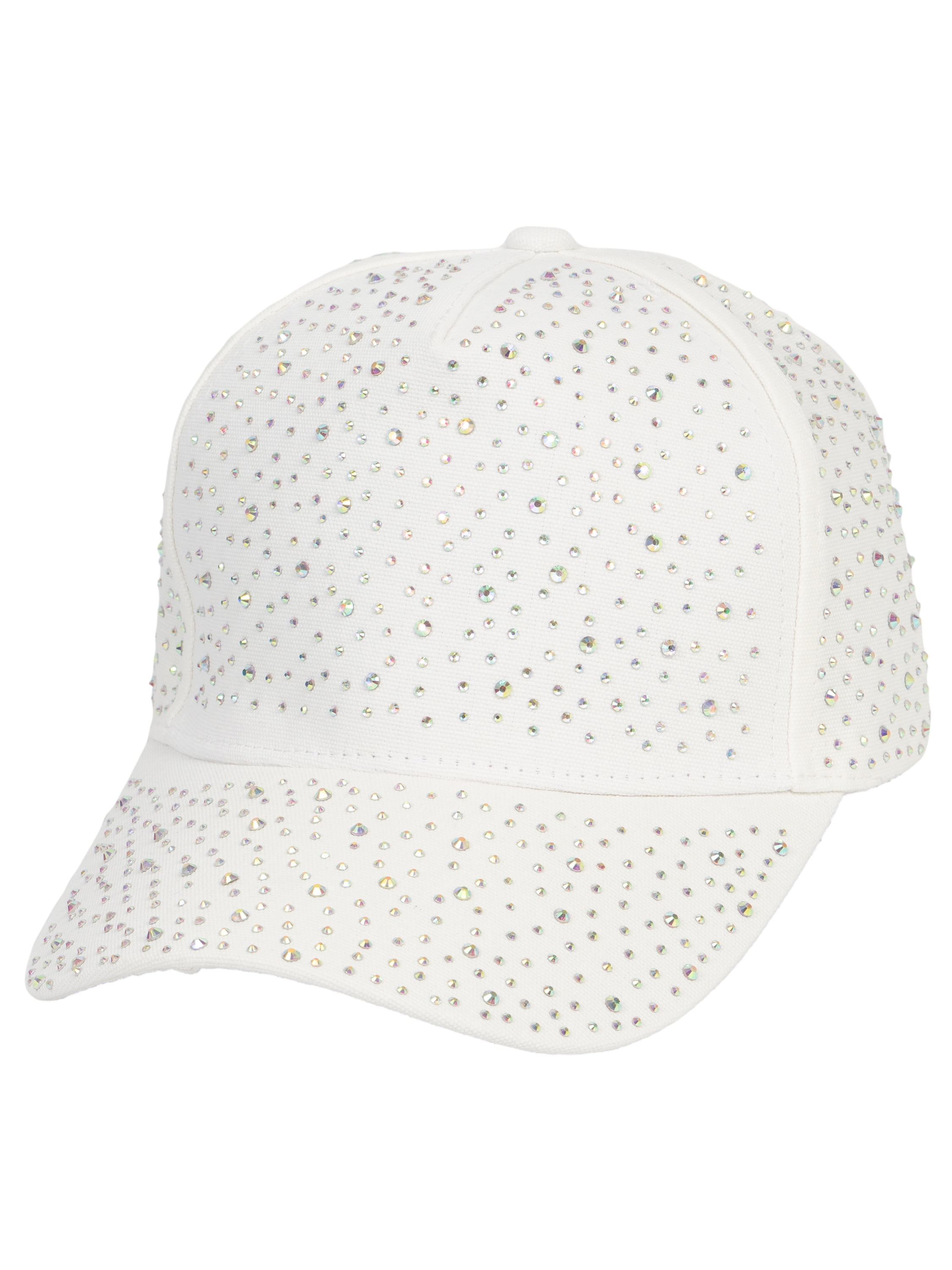 Womens Jeweled Rhinestone Studded Hat - Crystal Gem Bling Baseball Cap ...
