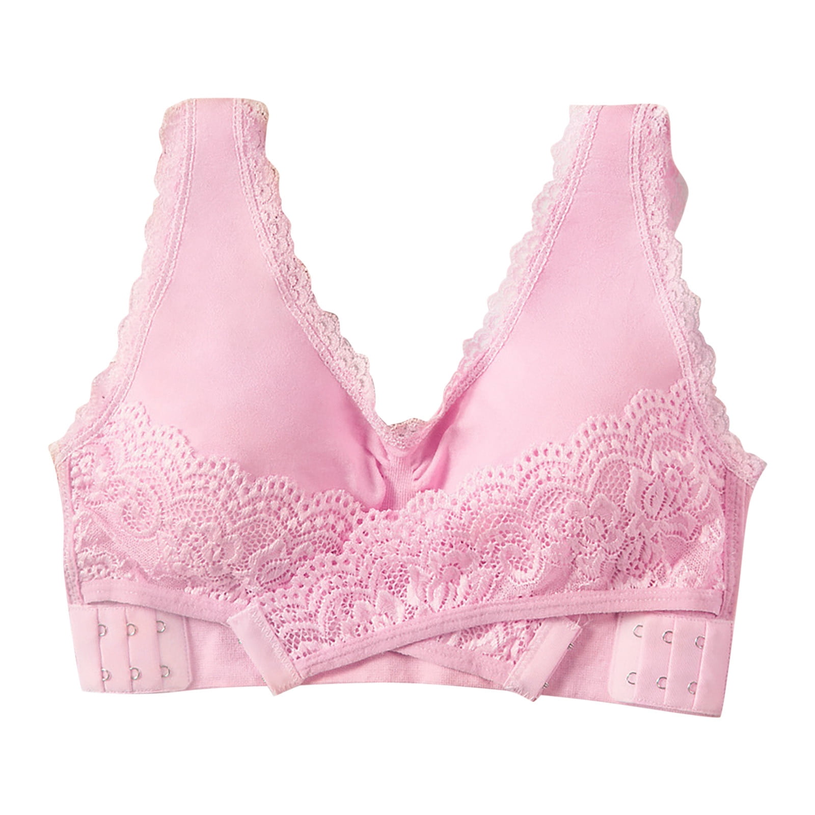 Womens Kendally Bras Front Cross Side Buckle Lace Bras for Women Push ...