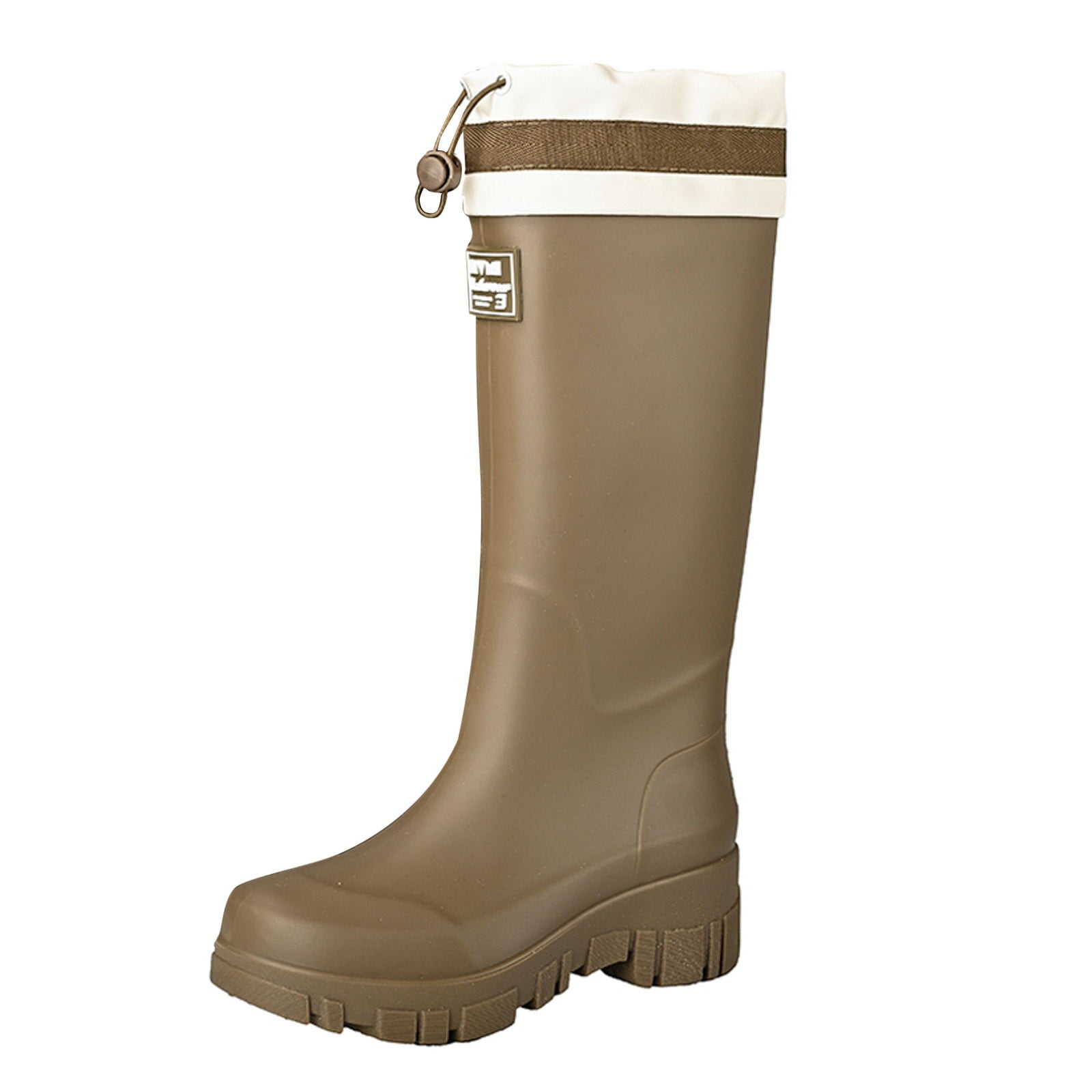 Womens Knee High Rubber Rain Boots Waterproof Packable Tall Garden Rain ...