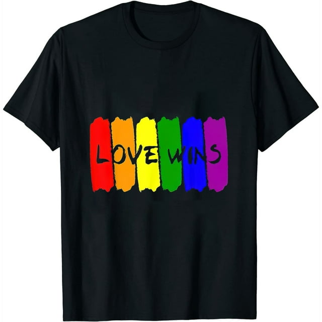 Womens Lgbt Pride Love Wins Rainbow Support Gay Lesbian Lover T Shirt