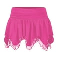 Womens Lace Short Skirt Sexy Solid Low Waist Patchwork Flowy Ruffle Pleated Mini Skirts